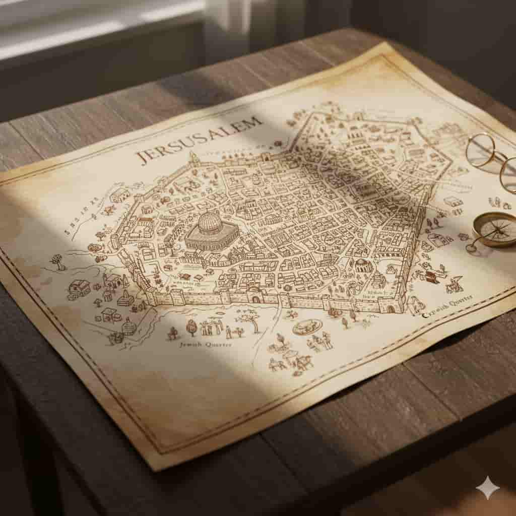 Informative Map of Jerusalem: Guide for a Tourist and Pilgrim